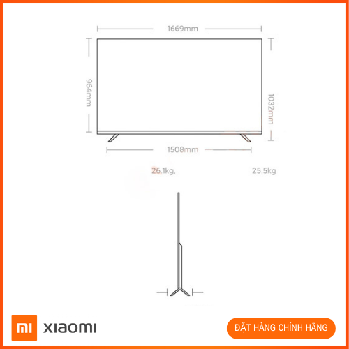 Tivi Xiaomi 75 Inch, Khuyến Mại Màn Hình 4K Ultra HD,Chỉ Từ 11 triệu